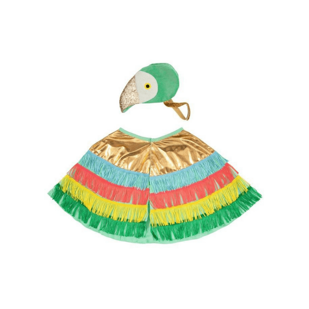 Meri Meri Juegos de roles Disfraz Capa y Máscara - Loro Multicolor 204832